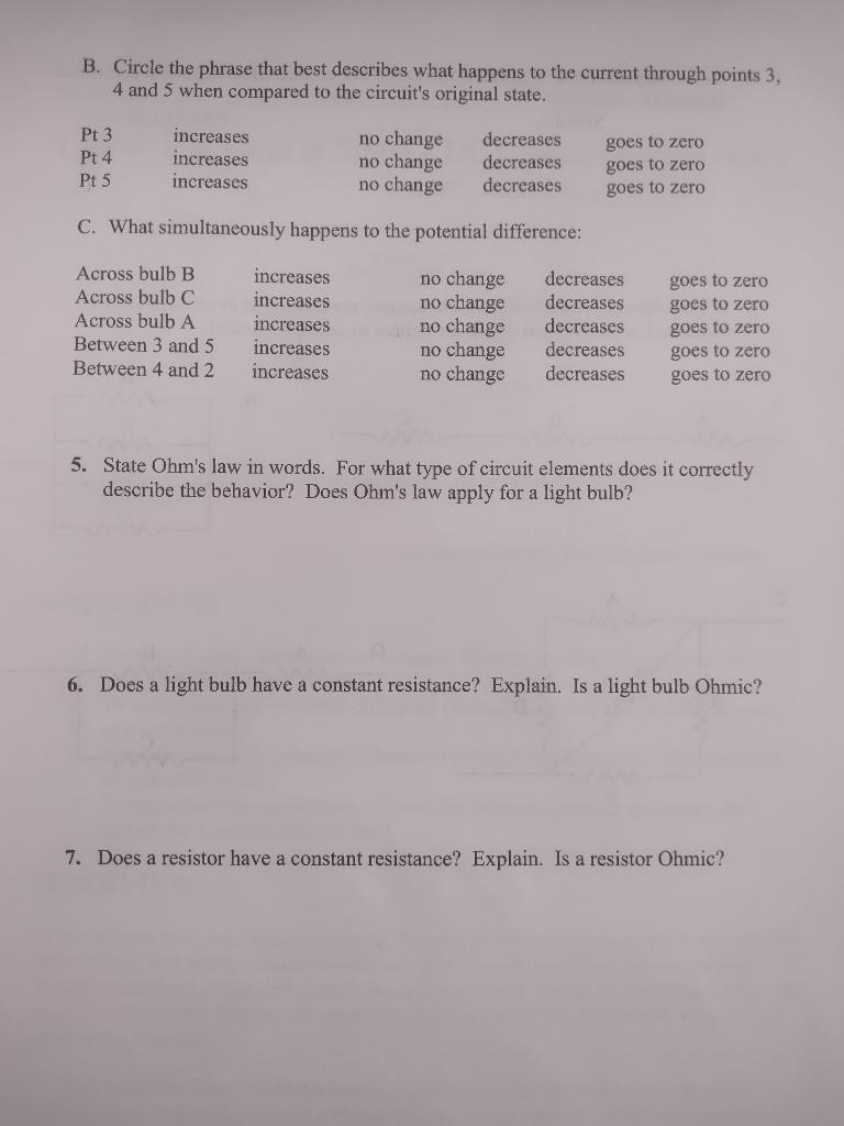 Solved HOMEWORK FOR LAB 6 VOLTAGE IN SIMPLE DC CIRCUITS AND | Chegg.com