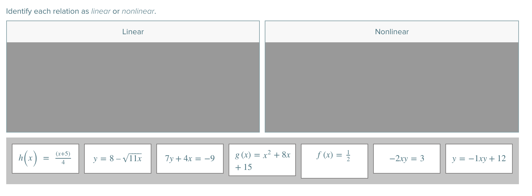 Solved Drag each function into the bucket that correctly | Chegg.com