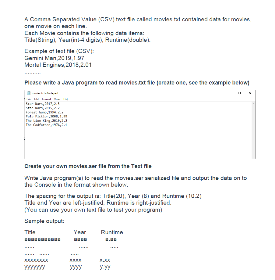 Solved A Comma Separated Value CSV Text File Called Chegg