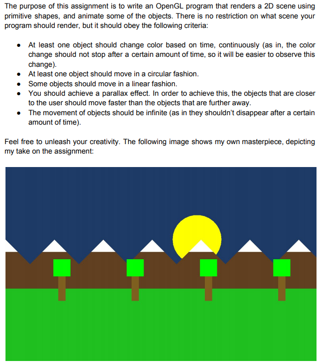 The purpose of this assignment is to write an OpenGL | Chegg.com
