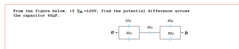 Solved From the figure below, if Va=120v, find the potential | Chegg.com