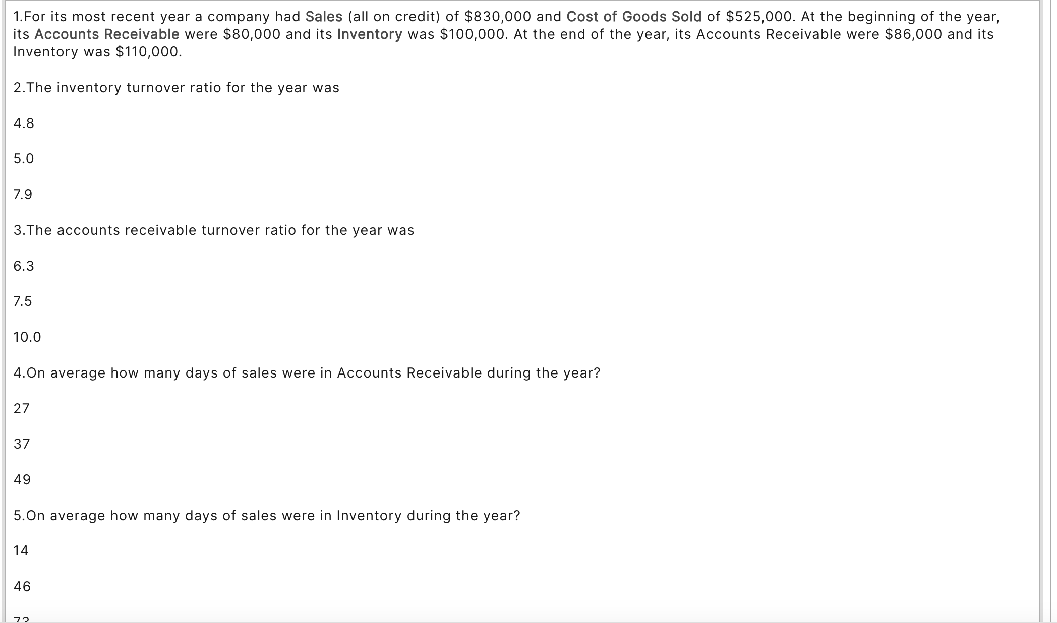 Solved how did you get the average inventory 105,000$ and | Chegg.com