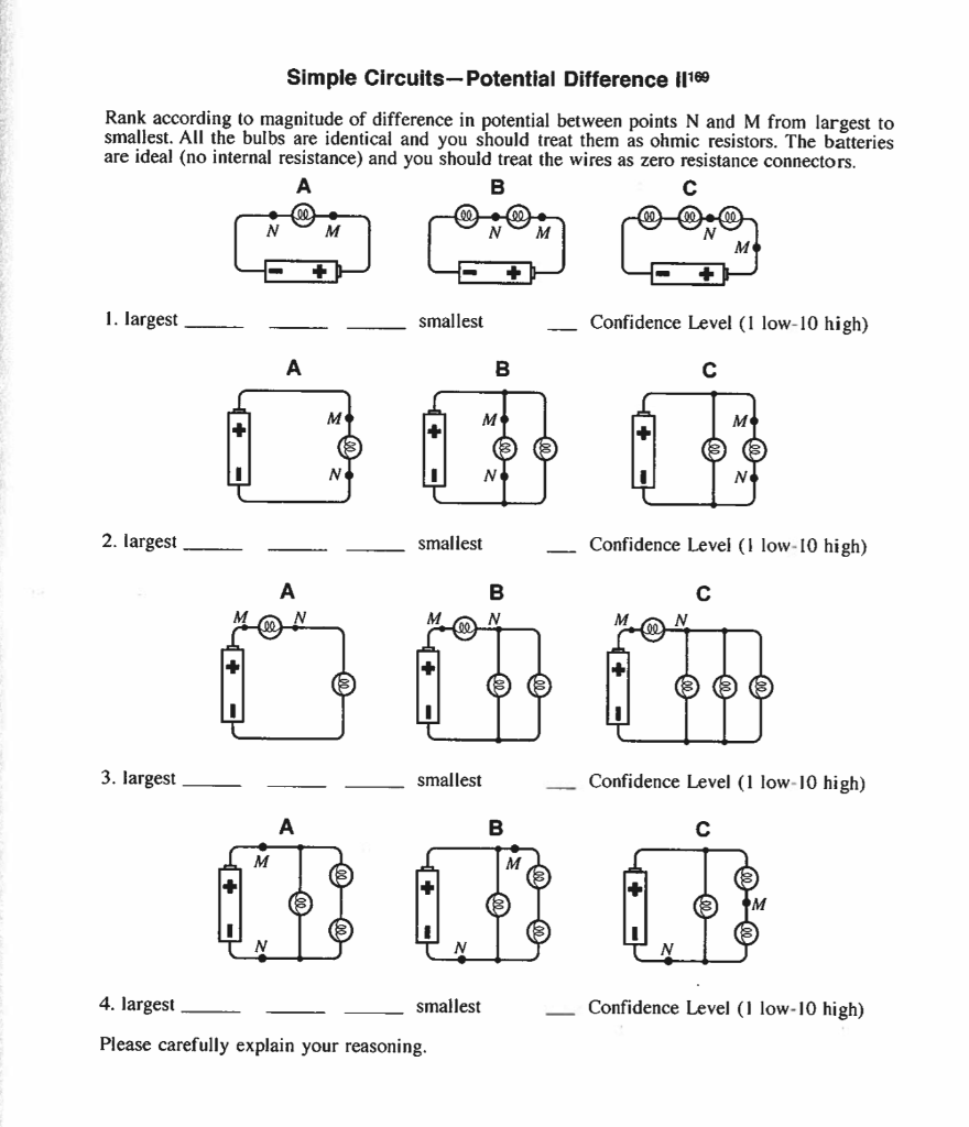 Solved Simple Circuits-Potential Difference ||169 Rank | Chegg.com