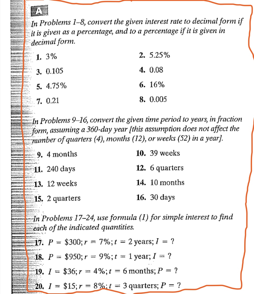 Solved In Problems 1-8, convert the given interest rate to | Chegg.com