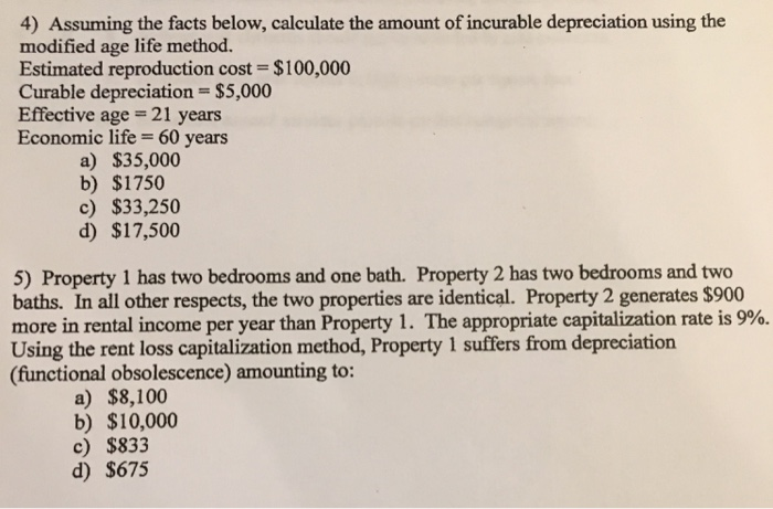 Solved 4) Assuming the facts below, calculate the amount of | Chegg.com
