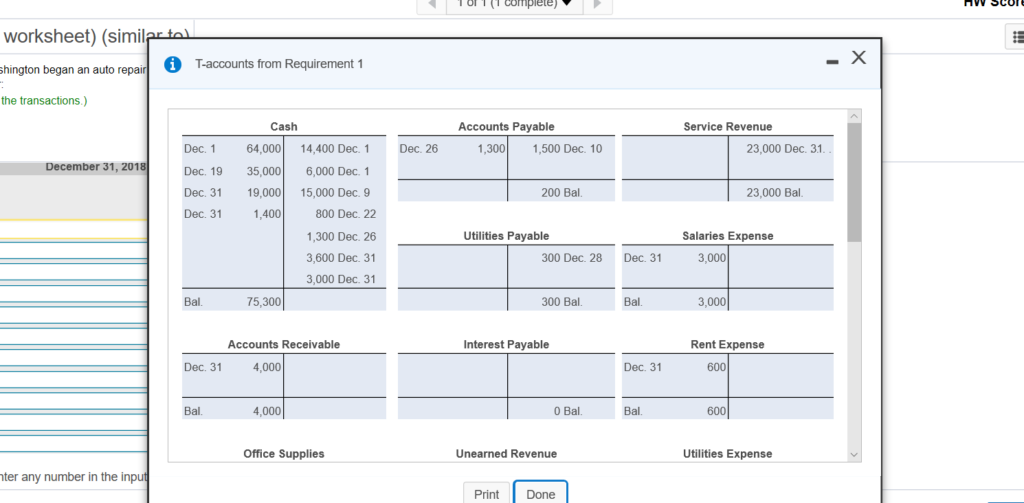 Solved complete) nV SCOT worksheet) (similpr toll T-accounts | Chegg.com