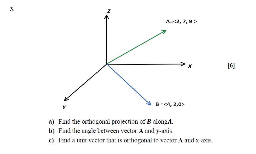 Solved A , B a) Find the orthogonal projection | Chegg.com