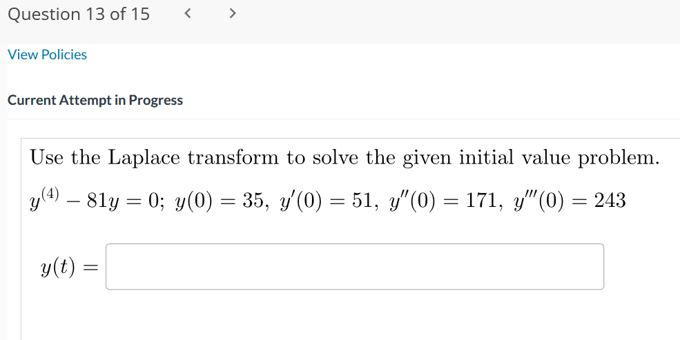 Solved by an EXPERT Use the Laplace transform to ﻿solve the given initial | Chegg.com