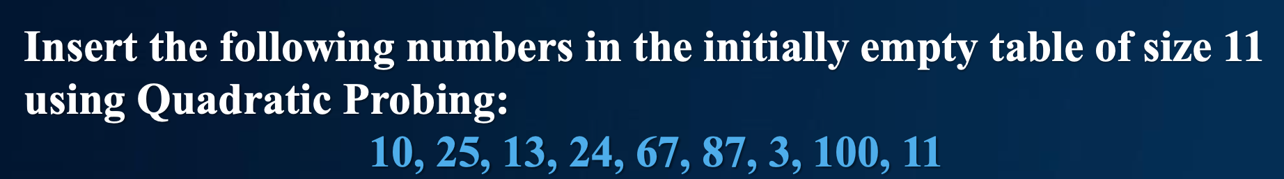 Solved Enter Initial Table Size: Enter a Load Factor | Chegg.com
