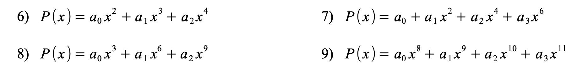 Solved Write a function in Python for efficiently evaluating | Chegg.com