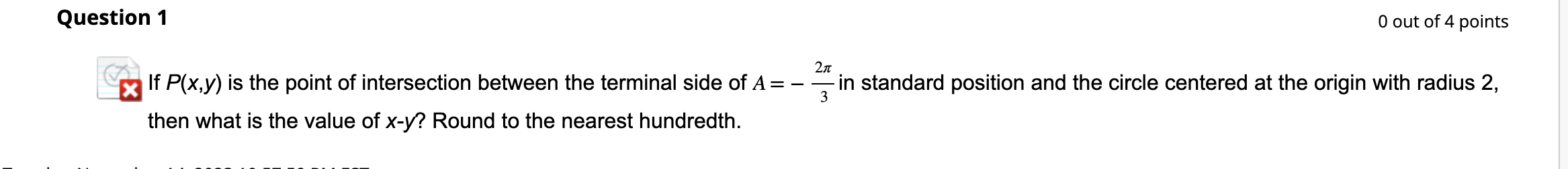 Solved Question 10 out of 4 pointsIf P(x,y) is the point | Chegg.com Solved Question 10 out of 4 pointsIf P(x,y) is the point | Chegg.com