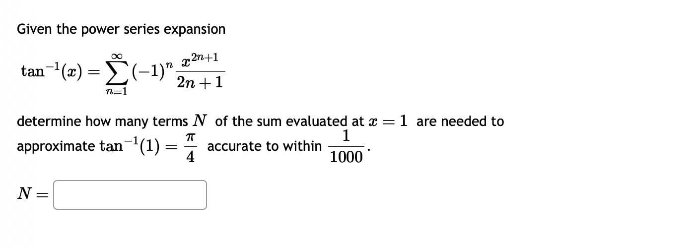 Solved Given The Power Series Expansion