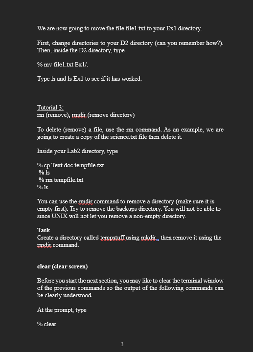 Solved Tutorial 1 (Using cp command): cp file1 file 2 is the | Chegg.com