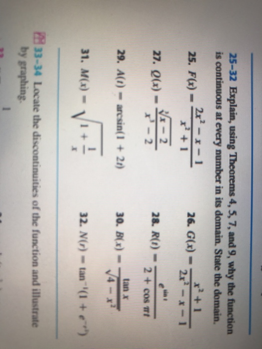 Solved 25 32 Explain Using Theorems 4 57 And 9 Why The 