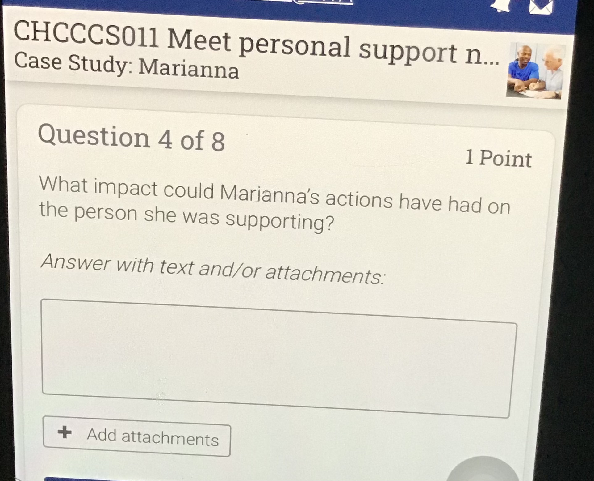 Solved Question 4 ﻿of 81 ﻿PointWhat impact could Marianna's | Chegg.com