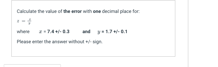 Solved Calculate the value of the error with one decimal | Chegg.com