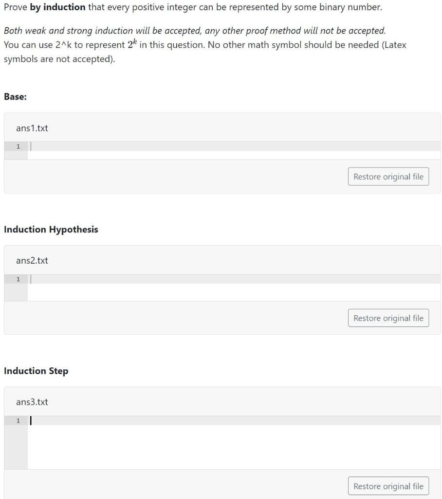 Solved Prove by induction that every positive integer can be | Chegg.com