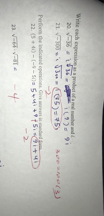Solved Write each expression as a product of a real number | Chegg.com