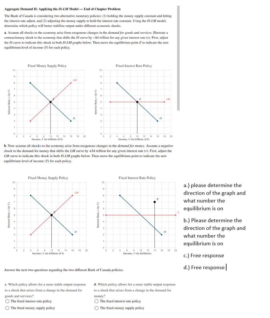 Solved Aggregate Demand II: Applying the IS-LM Model - End | Chegg.com