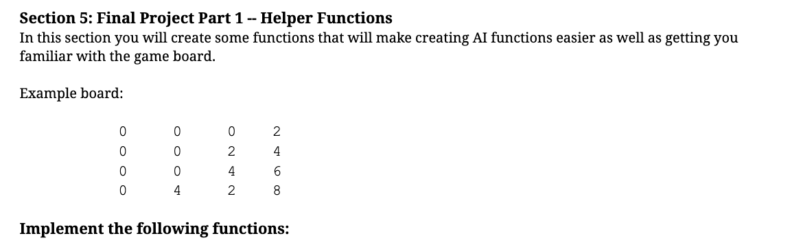 Solved Section 1: The Game IN PYTHON PLEASE THANK | Chegg.com