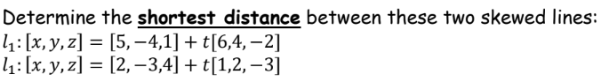 Solved Determine the shortest distance between these two | Chegg.com