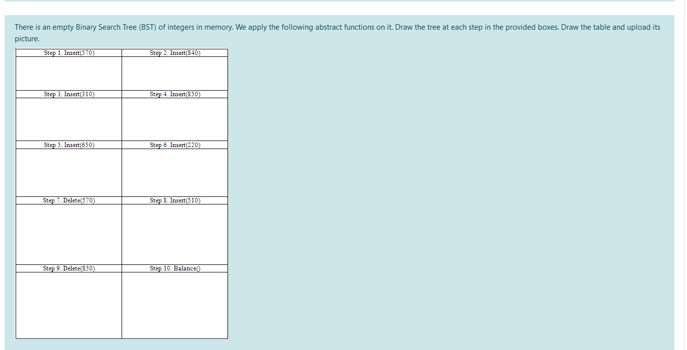 Solved There is an empty Binary Search Tree (BST) of | Chegg.com