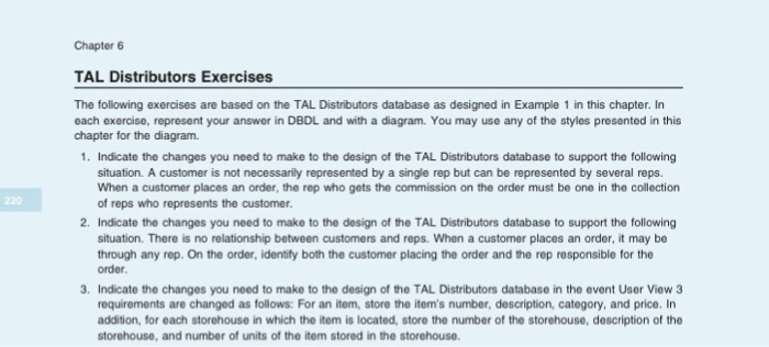 DATABASE DESIGN EXAMPLES Now that you understand how | Chegg.com