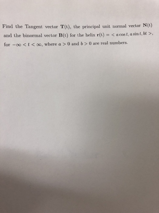 Solved Find the Tangent vector T(t), the principal unit | Chegg.com