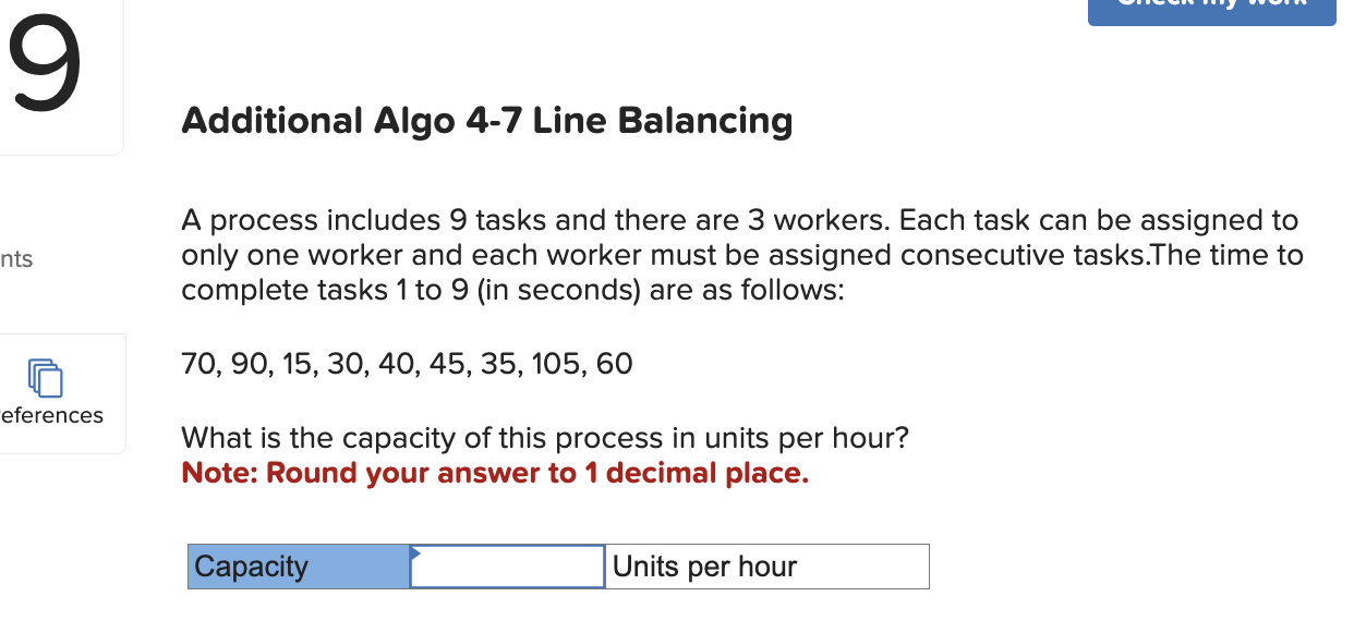 Solved Additional Algo 4-7 ﻿Line BalancingA process includes | Chegg.com