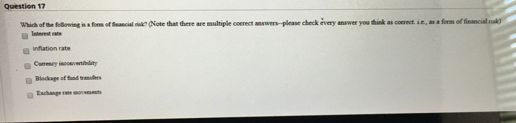Solved Question 17 Which of the following is a form of | Chegg.com