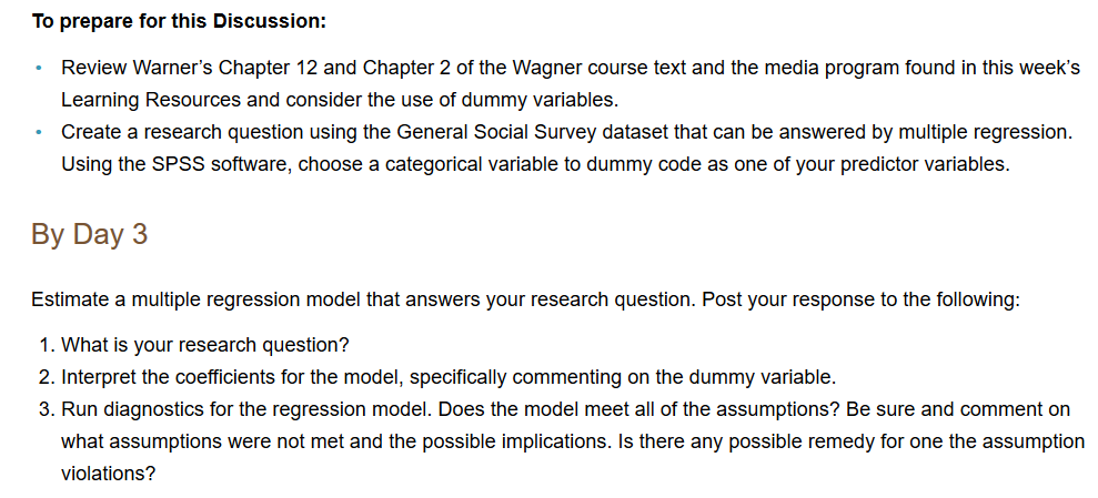 How do you create dummy variables and run a multiple | Chegg.com