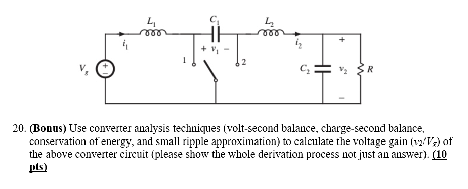 Solved 20. (Bonus) Use converter analysis techniques | Chegg.com
