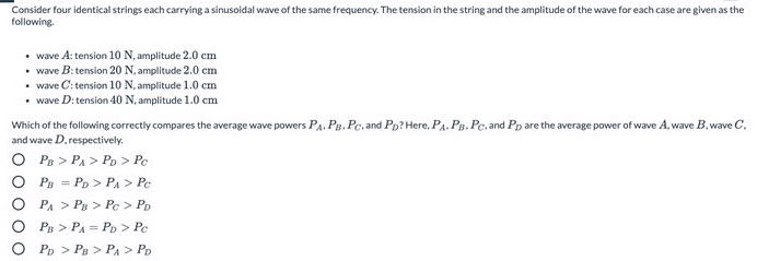 Solved Consider four identical strings each carrying a | Chegg.com