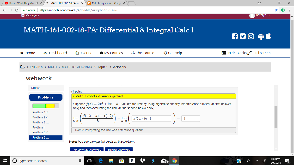 Calculus Archive | September 06 2018 | Chegg.com