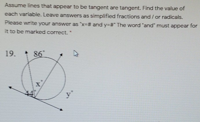 Solved Assume lines that appear to be tangent are tangent. | Chegg.com