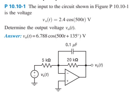 Solved P 10.10-1 The input to the circuit shown in Figure P | Chegg.com