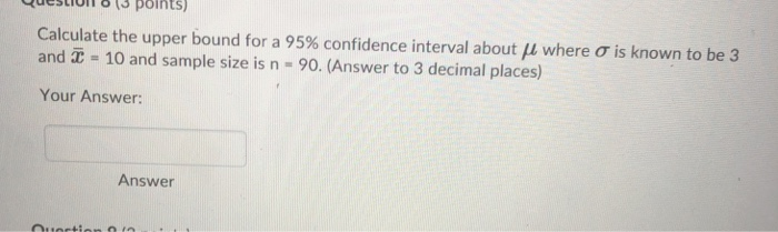 Solved Calculate the upper bound for a 95% confidence | Chegg.com