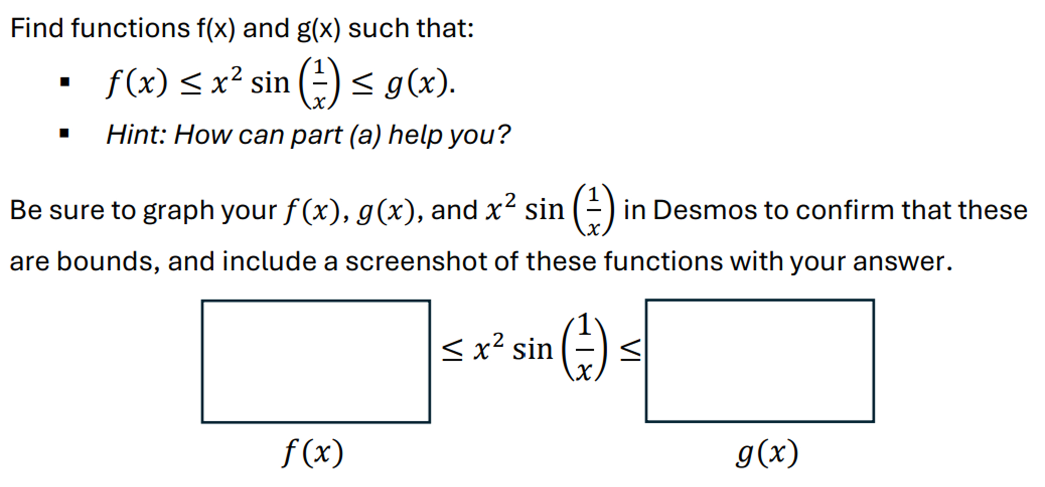 Solved Find functions f(x) ﻿and g(x) ﻿such | Chegg.com