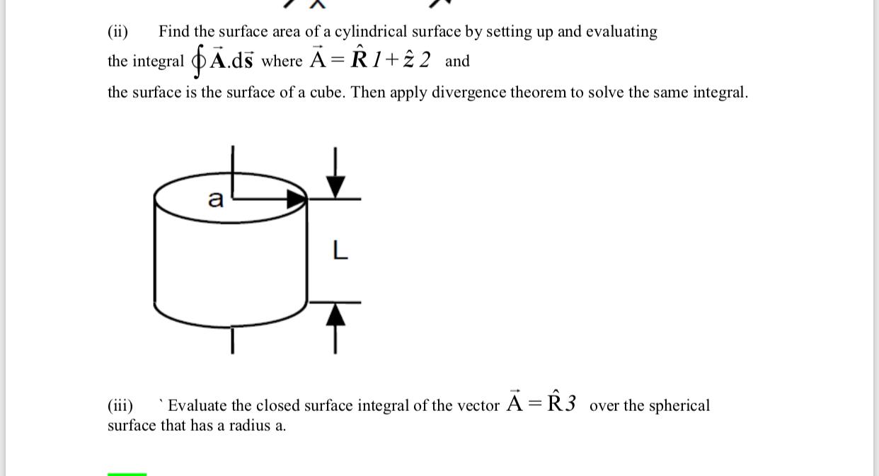 Solved Find the surface area of a cylindrical surface by | Chegg.com