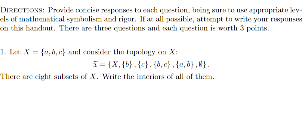 Solved Directions: Provide concise responses to each | Chegg.com