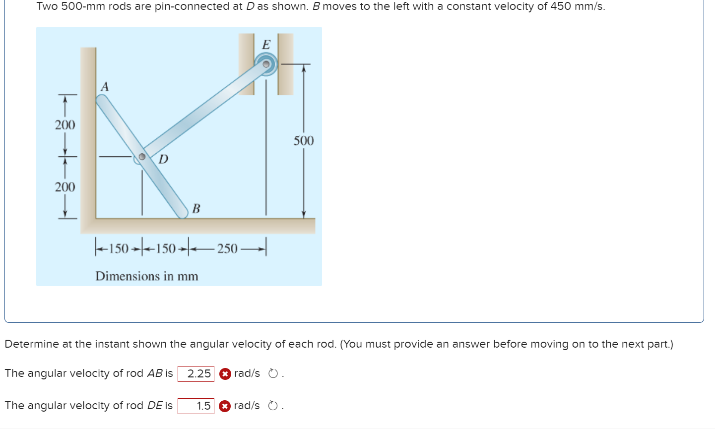 Solved Determine at the instant shown the angular velocity | Chegg.com