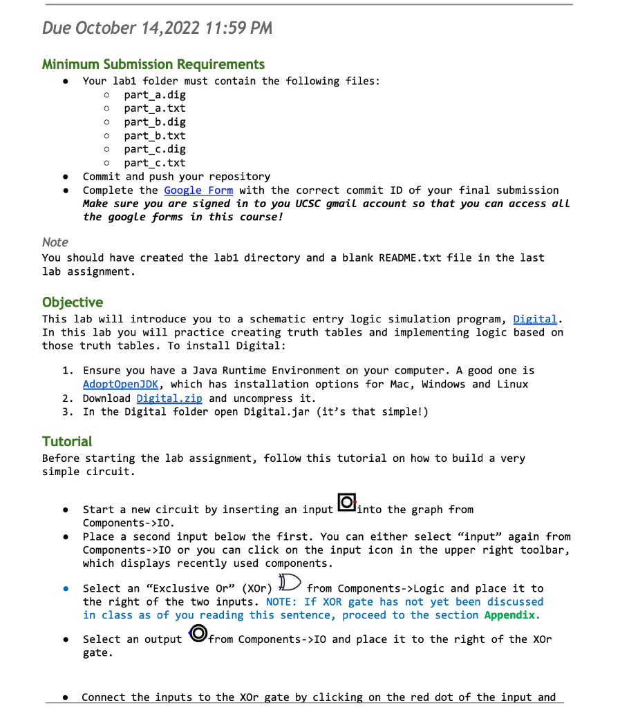 Due October 14,2022 11:59 PM Minimum Submission | Chegg.com