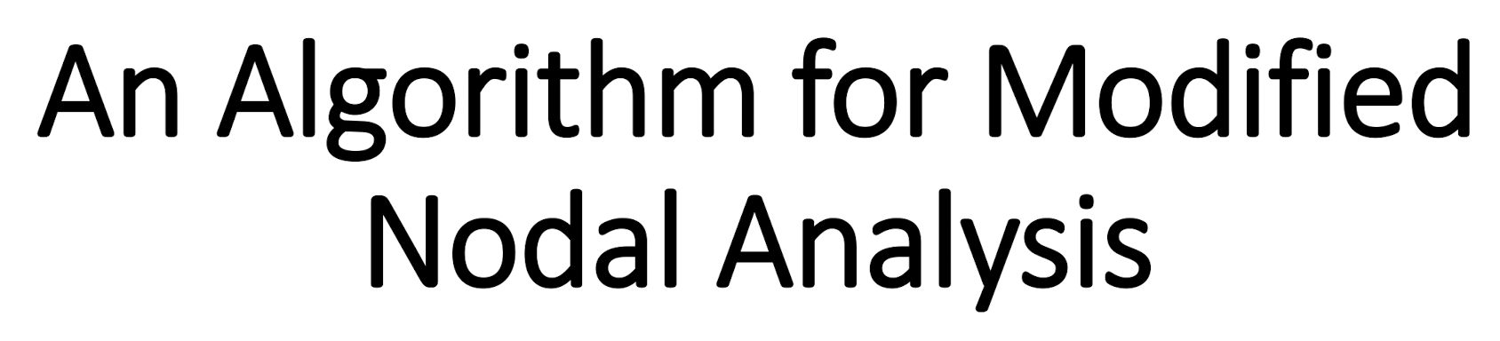 Solved An Algorithm for Modified Nodal Analysis Circuit | Chegg.com