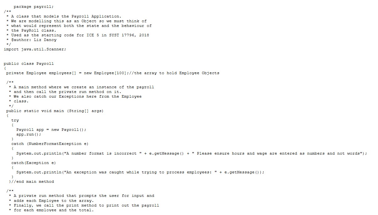 Solved Credit/Necessary Information Take the Payroll project | Chegg.com