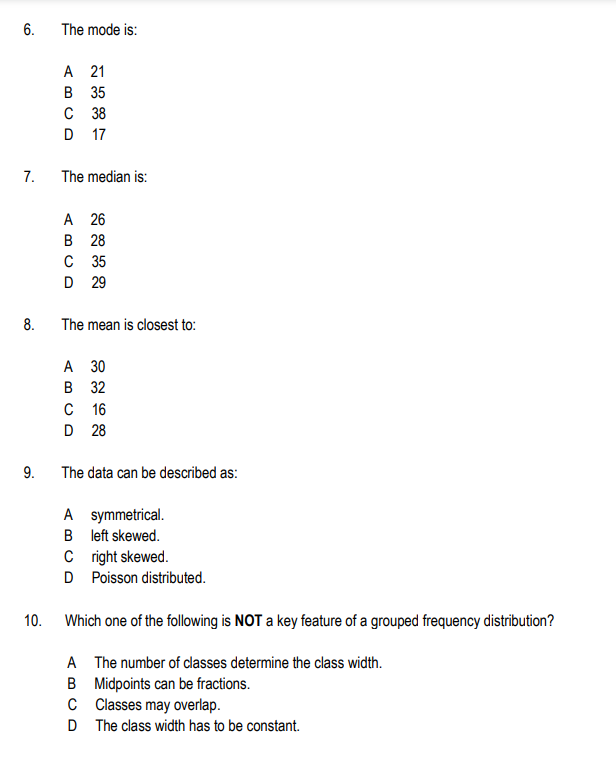 Solved 1. Age is an example of: A ordinal data. B nominal | Chegg.com