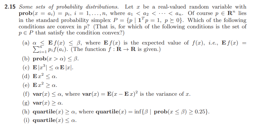 Solved 2.15 Some sets of probability distributions. Let x be | Chegg.com