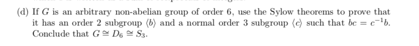 Solved 3. Assume that G is a finite group with exactly three | Chegg.com