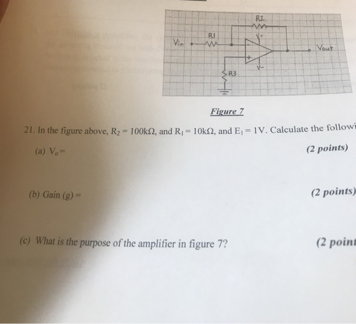 Solved R2. RI In out R3 Figure 7 21. In the figure above, R2 | Chegg.com