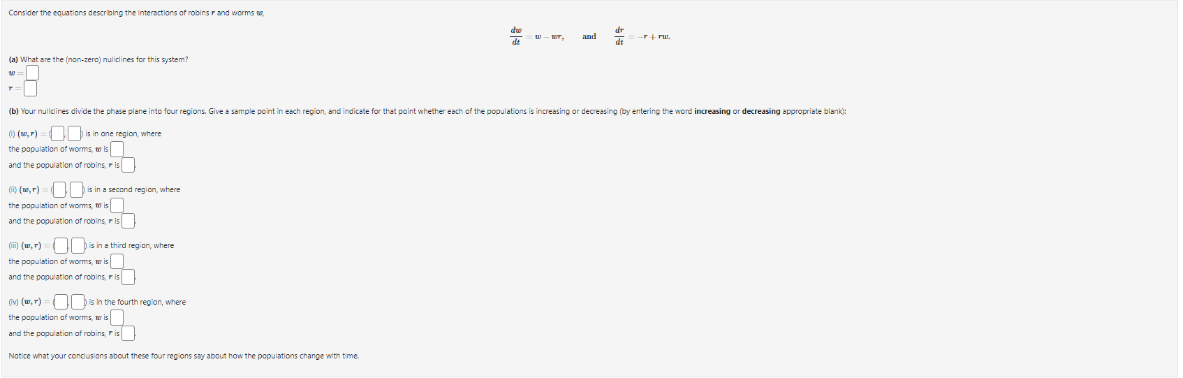 Solved Consider the equations describing the interactions of | Chegg.com
