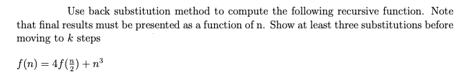 Solved Use back substitution method to compute the following | Chegg.com